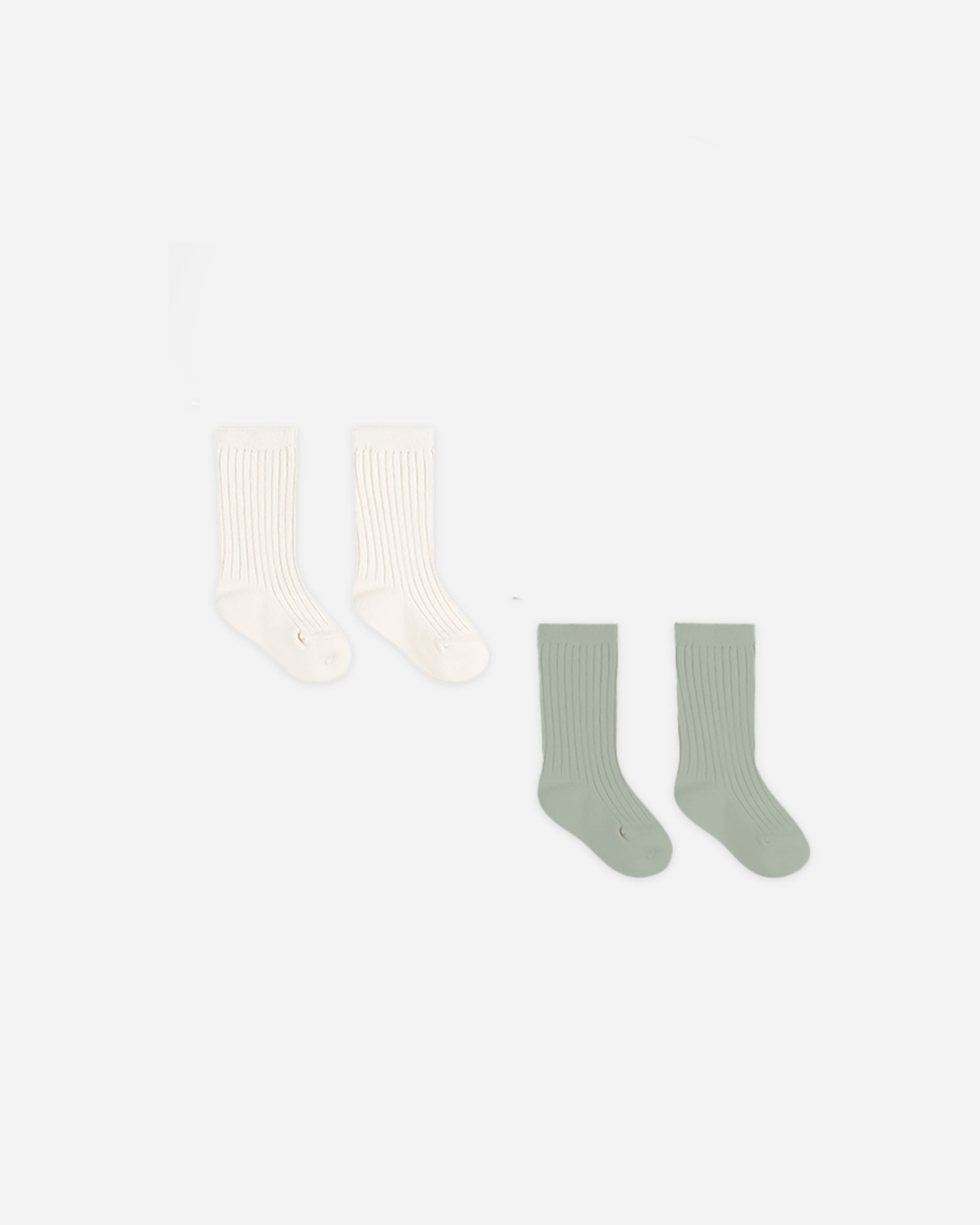 Socks Set || Natural, Sage – Quincy Mae
